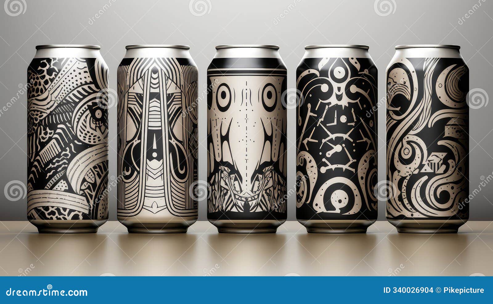 Cans beer line drawing stock illustration. Illustration of creative ...