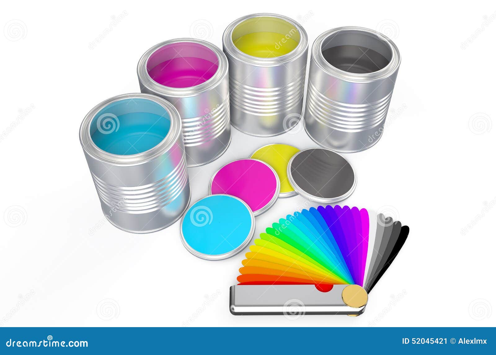 Cans With Color Paint And Pantone Color Palette Guide Royalty-Free ... Cans With Color Paint And Pantone Color Palette Guide Royalty-Free ...