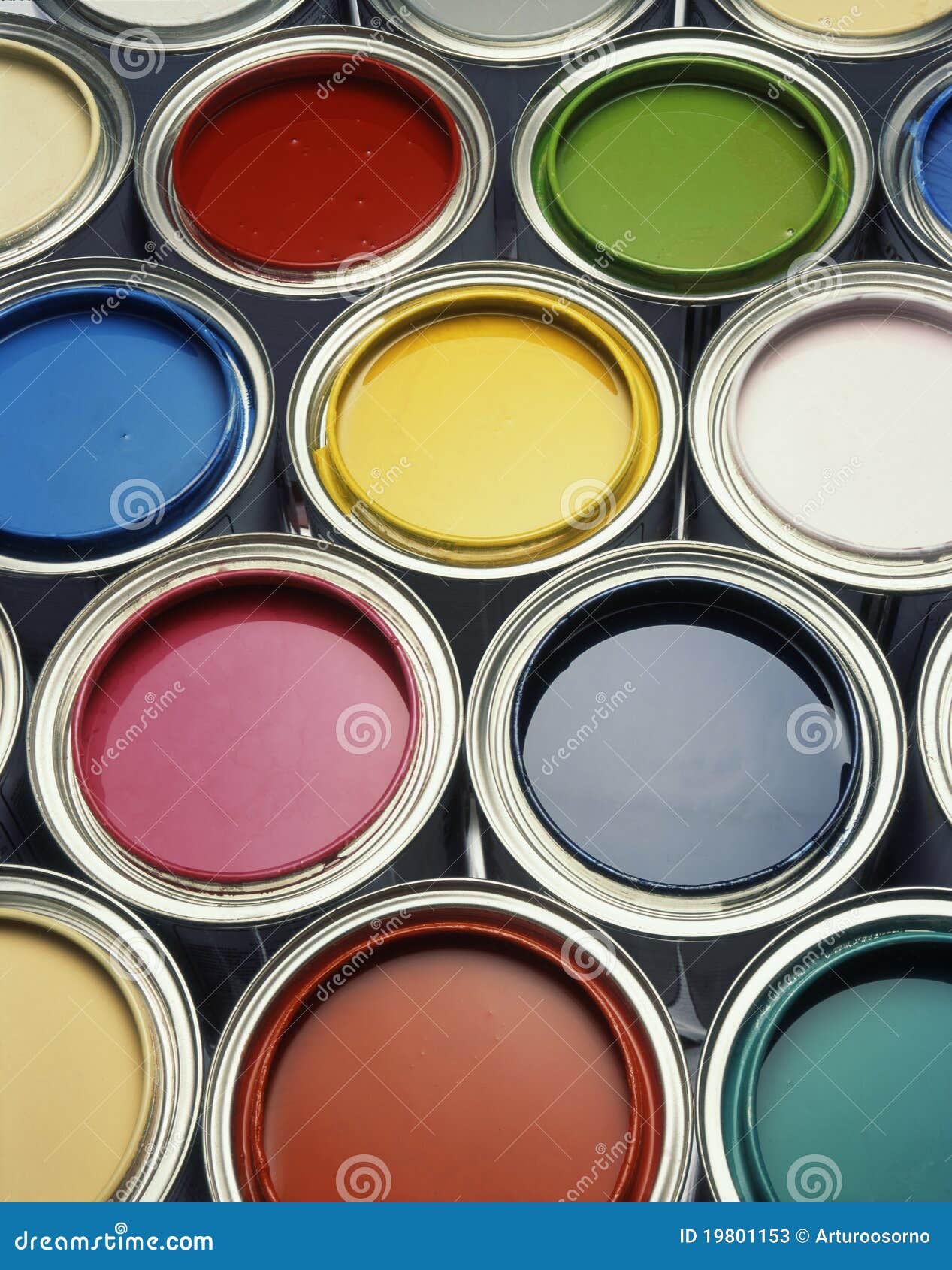 Cans, colors, paint stock image. Image of pigment, green - 19801153