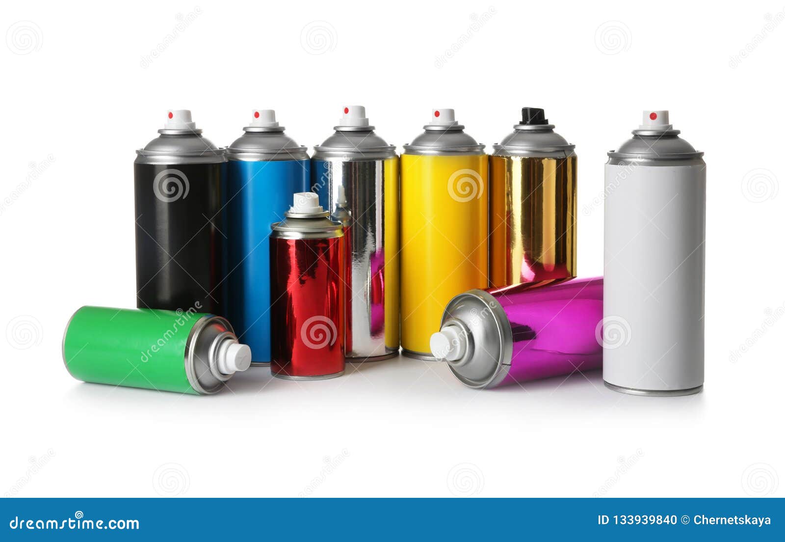 Cans of Different Spray Paints Stock Photo - Image of house, design ...
