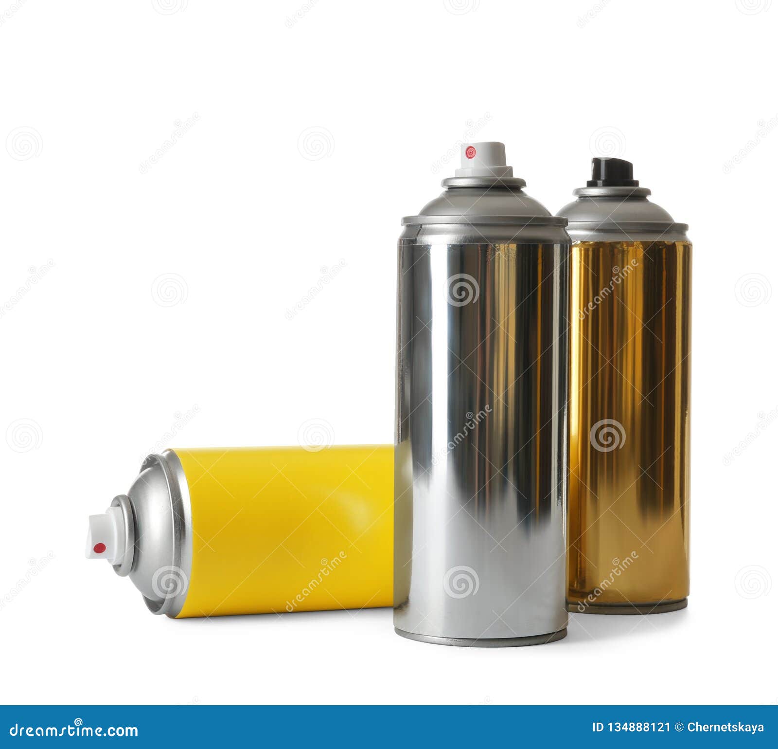 Cans of Different Spray Paints Stock Image - Image of golden, object ...