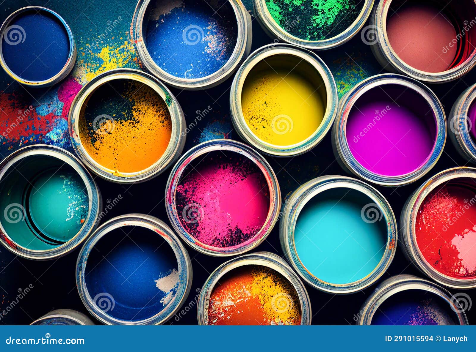 Paint Different Colors On Old Plaster Stock Photo | CartoonDealer.com ...