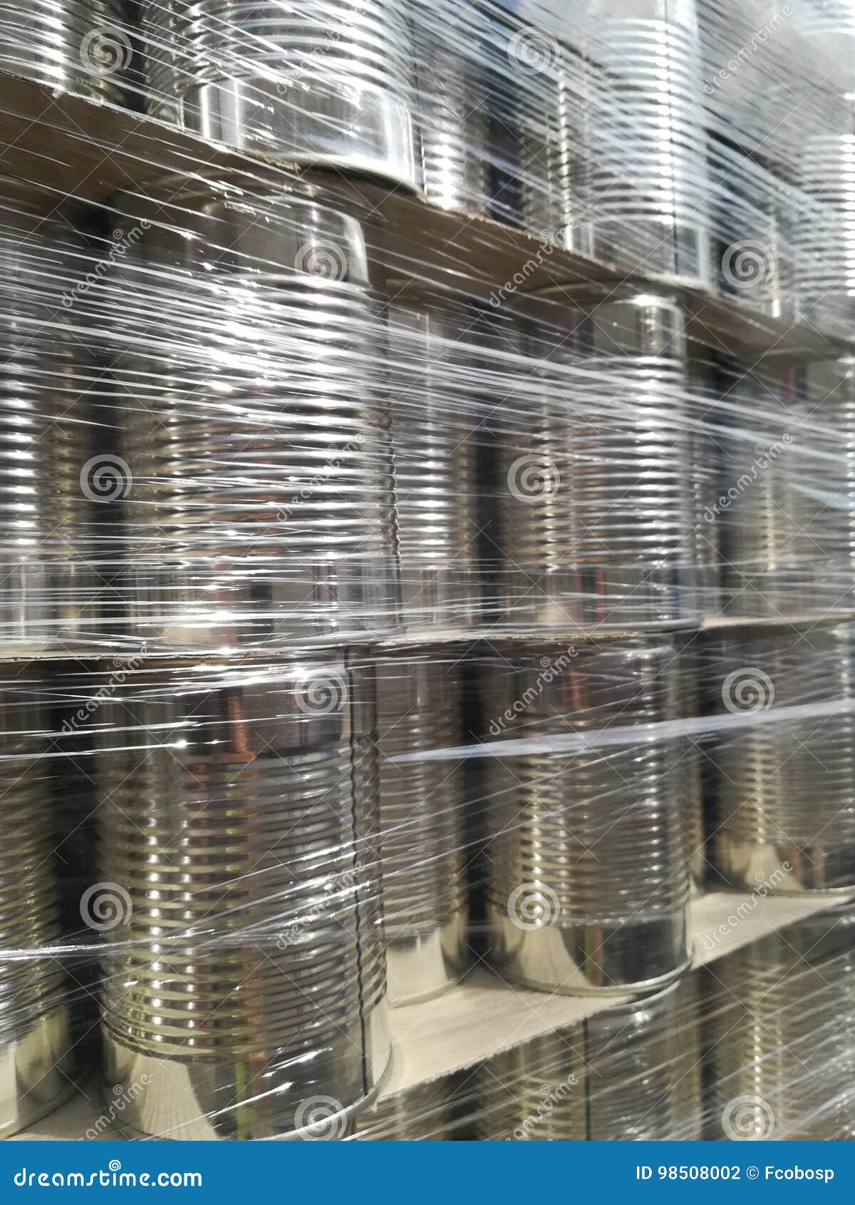 Cans palletized stock photo. Image of palletized, cans - 98508002