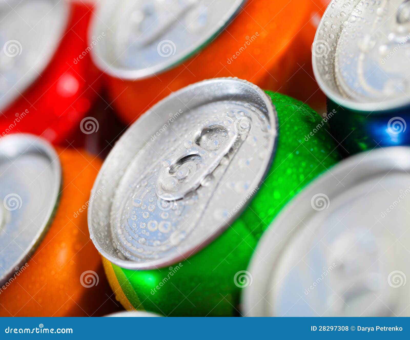 Cans of Sweet Drinks (or Beer) Stock Photo - Image of container, cola ...