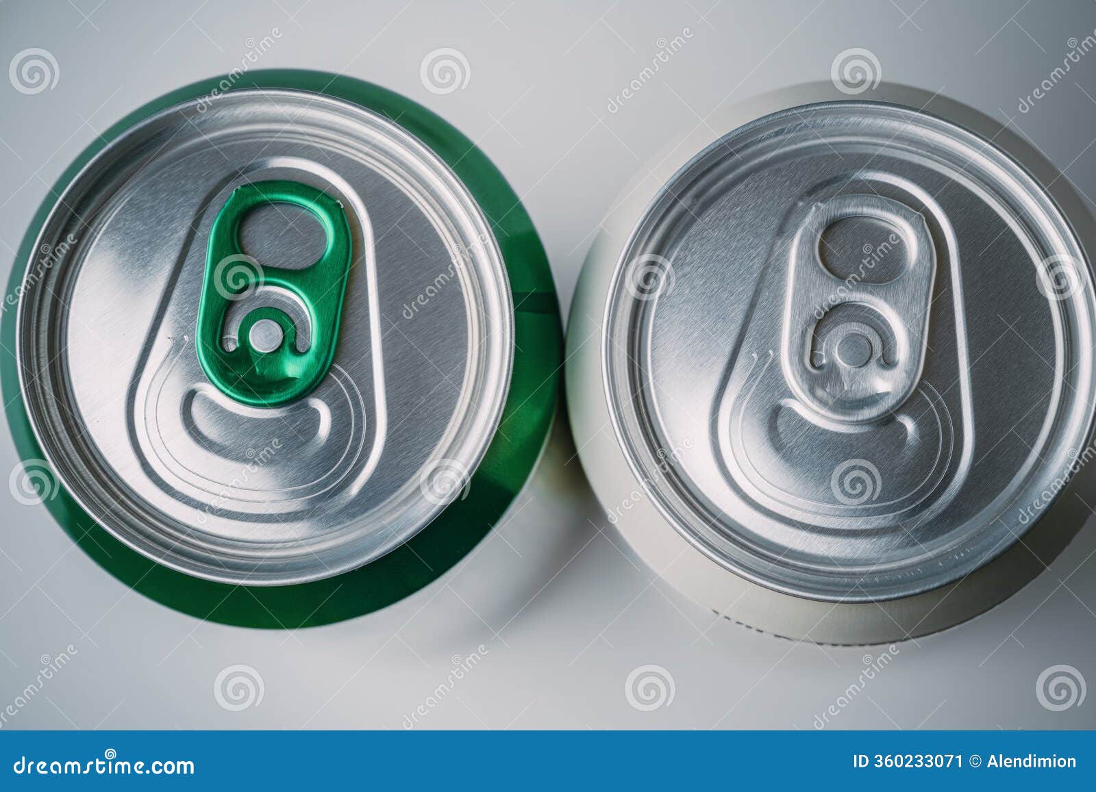 Cans Top View Isolated on White Background Stock Image - Image of ...