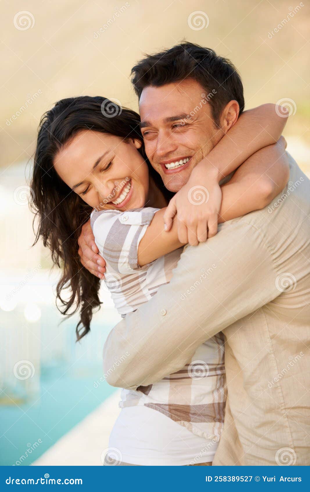 They Cant Get Enough of Each Other. a Young Couple Hugging Each Other ...