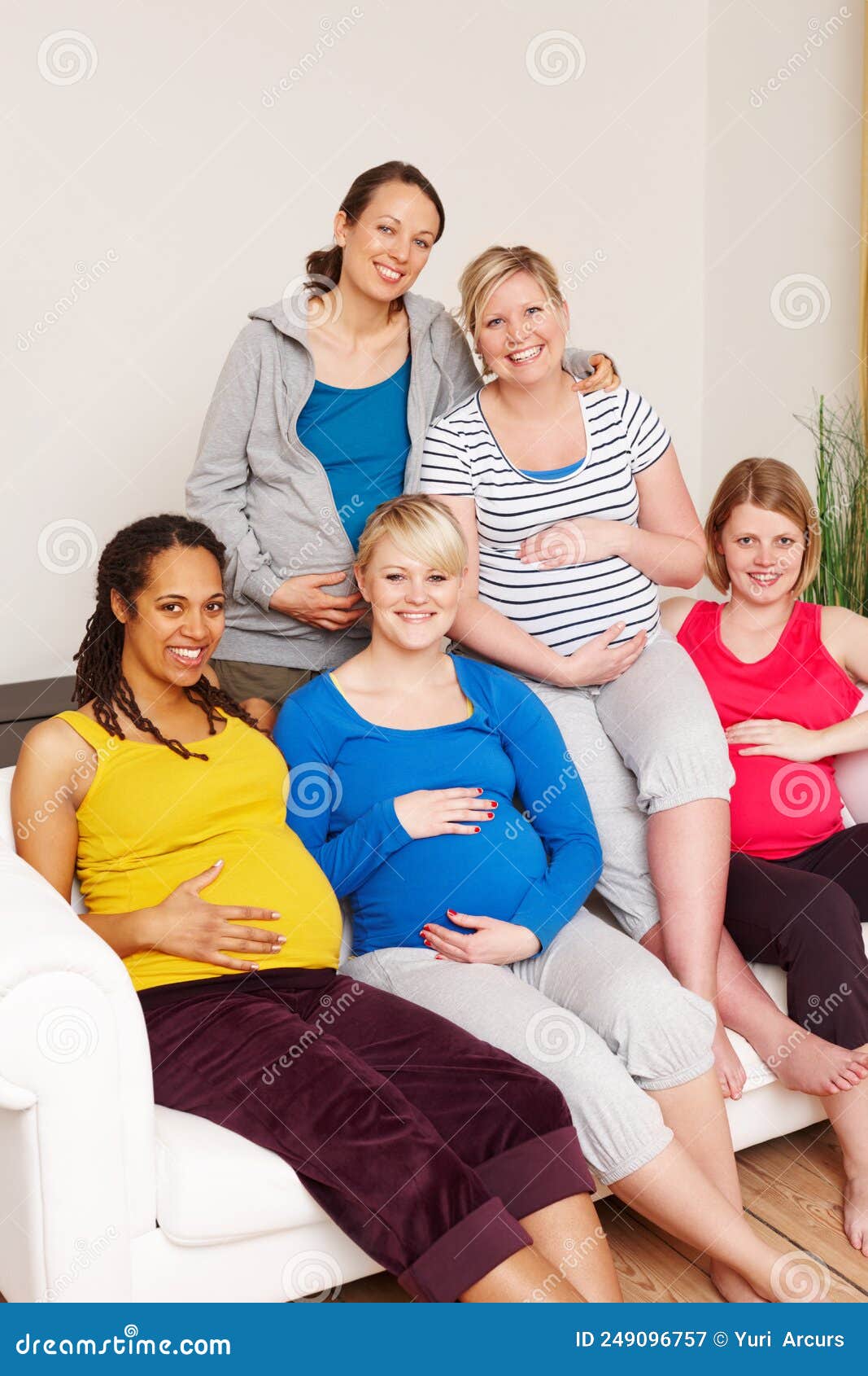 We Cant Wait For The Big Day A Group Of Multi Ethnic Pregnant Women