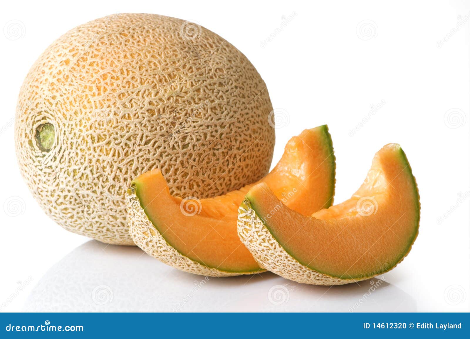 Cantaloup Entier Avec Des Parts Photo stock - Image du entier ...