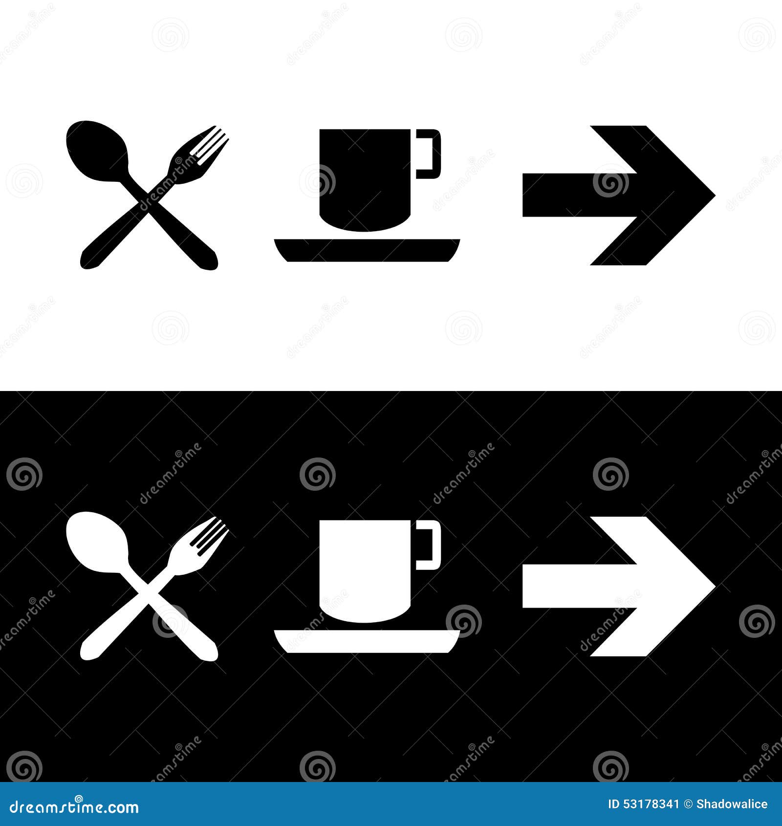 Canteen Icons Set Great for Any Use. Vector EPS10 Stock Vector ...