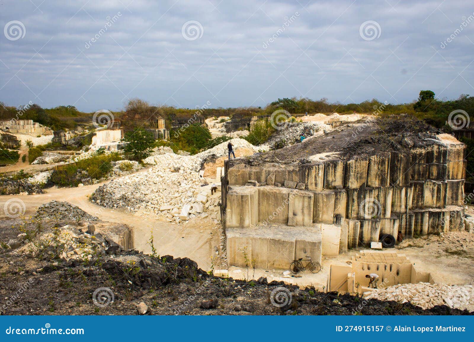 Stone Quarries in the Center of Cuba Stock Image - Image of working ...