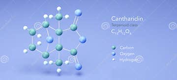 Cantharidin Molecule, Molecular Structures, Terpenoid, 3d Model ...