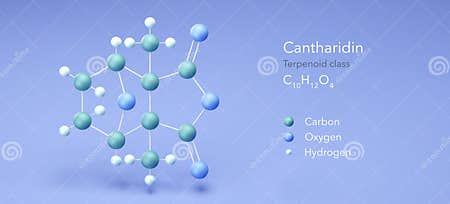 Cantharidin Molecule, Molecular Structures, Terpenoid, 3d Model ...