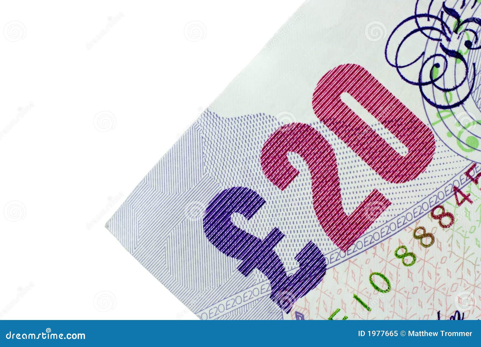 Canto Da Nota De Vinte Libras Imagem Editorial - Imagem de macro ...