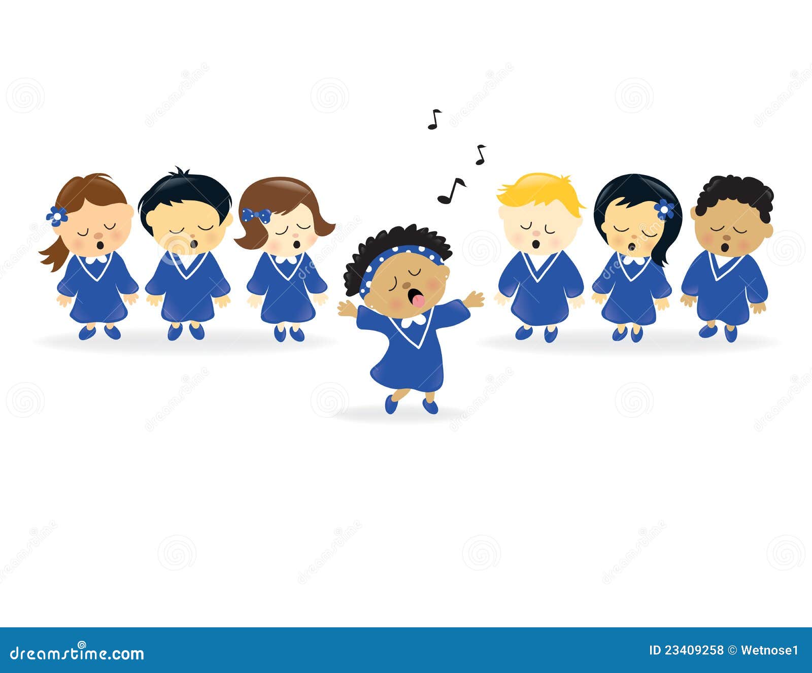 Canto del coro ilustración del vector. Ilustración de cristiano - 23409258