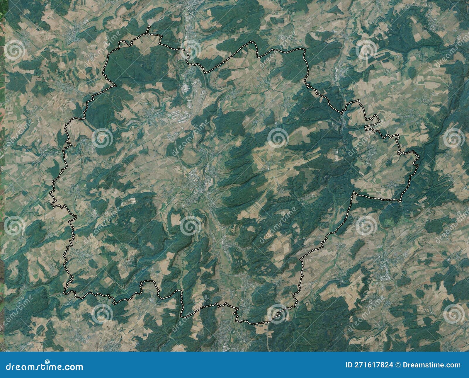 Canton Mersch, Luxembourg. High-res Satellite. No Legend Stock ...
