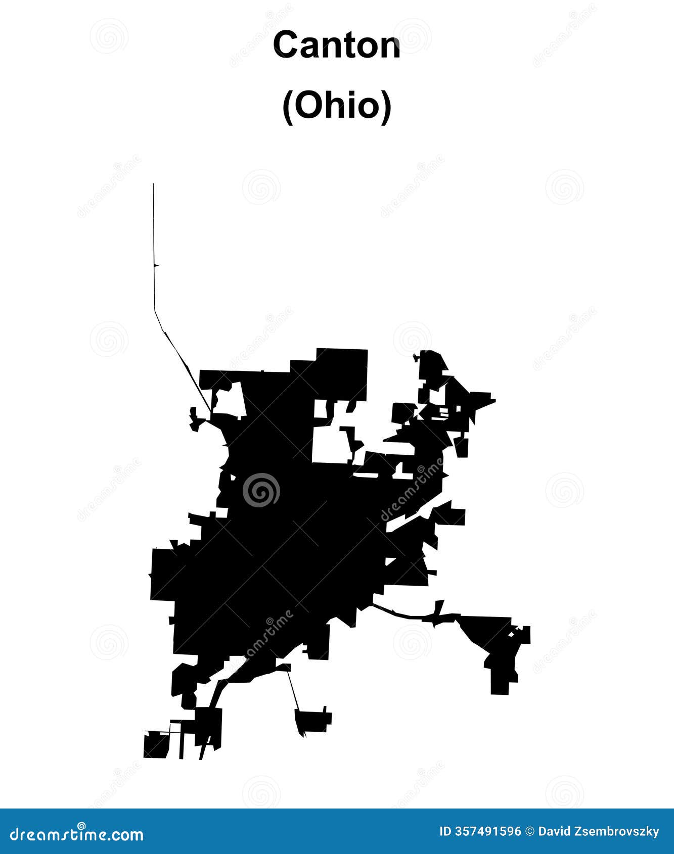 Canton Outline Map Cartoon Vector | CartoonDealer.com #357271013