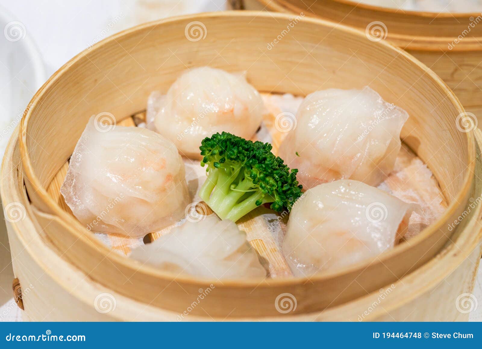 A Cantonese Morning Tea, Steamed Shrimp Dumplings Stock Photo - Image ...