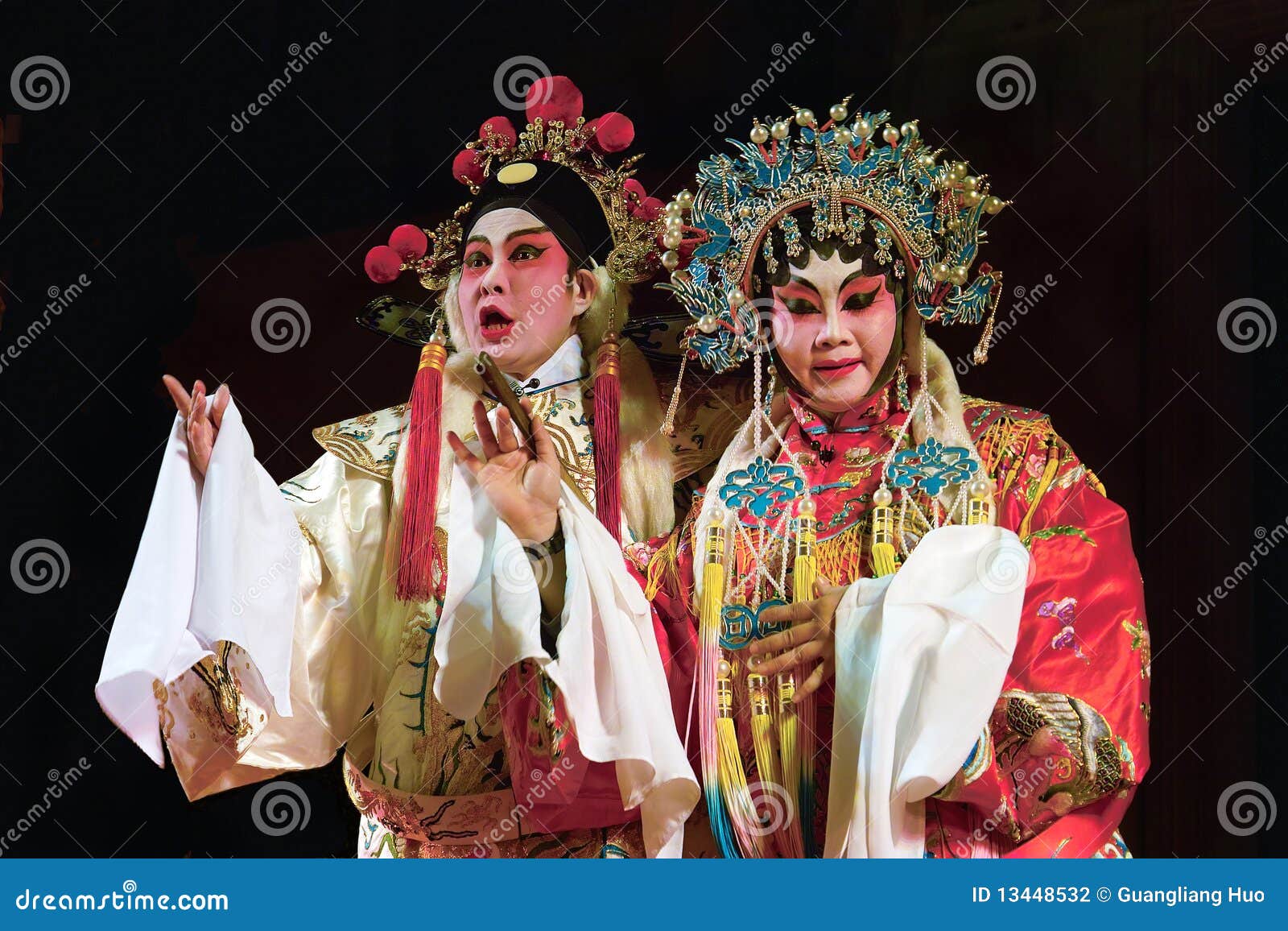 Cantonese opera excerpt stock photo. Image of china, groups - 13448532