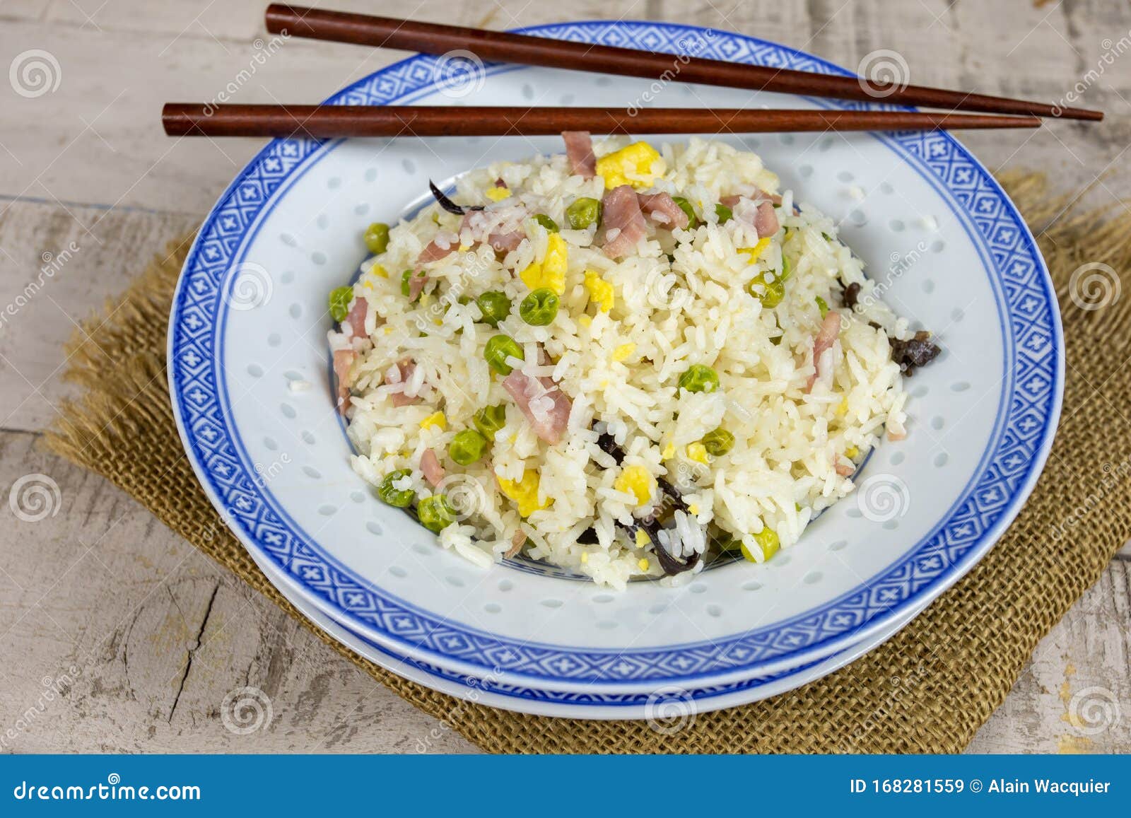 Cantonese rice plate stock image. Image of delicious - 168281559