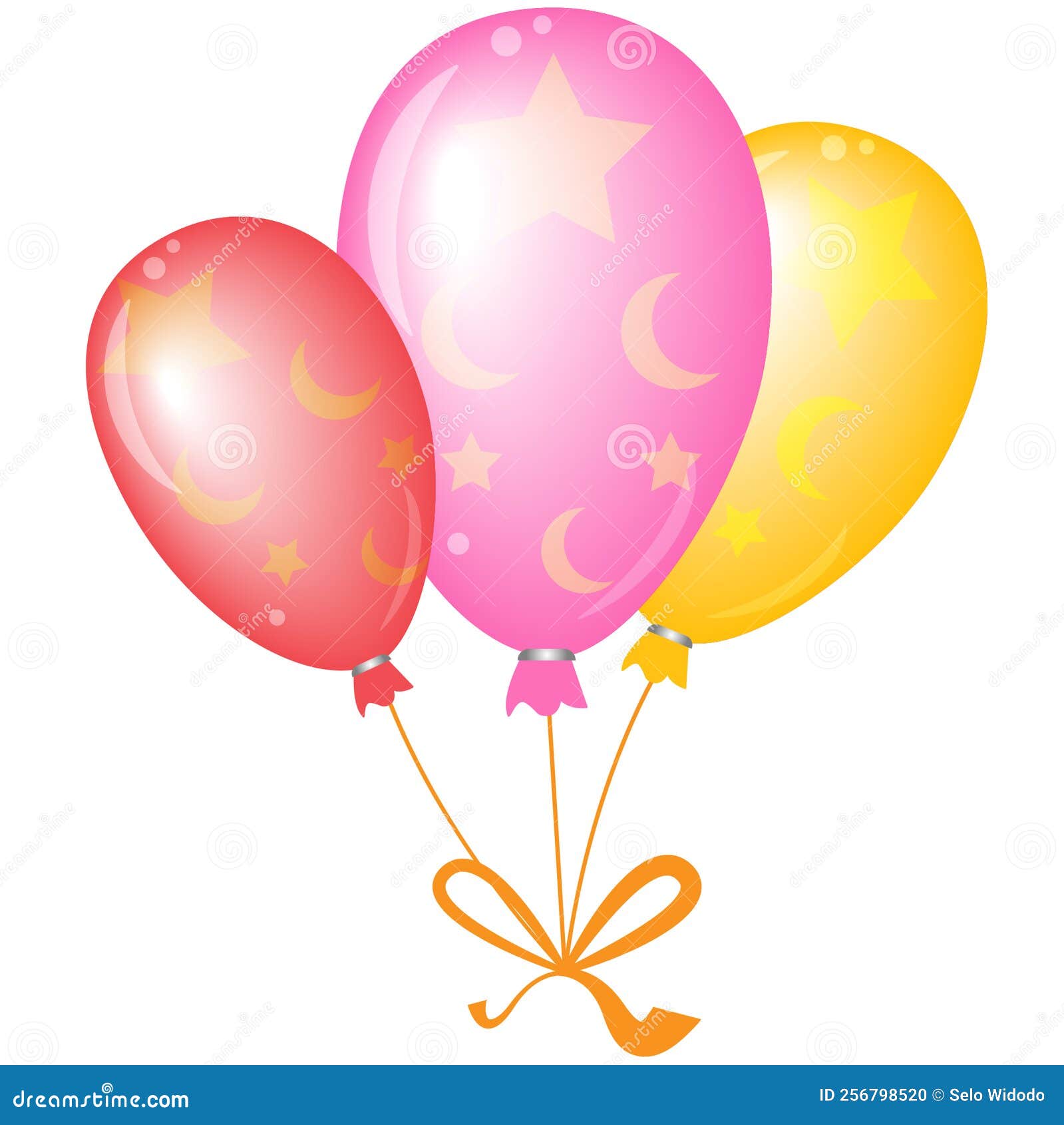 Birthday Celebration Balloons Stock Illustration - Illustration of ...