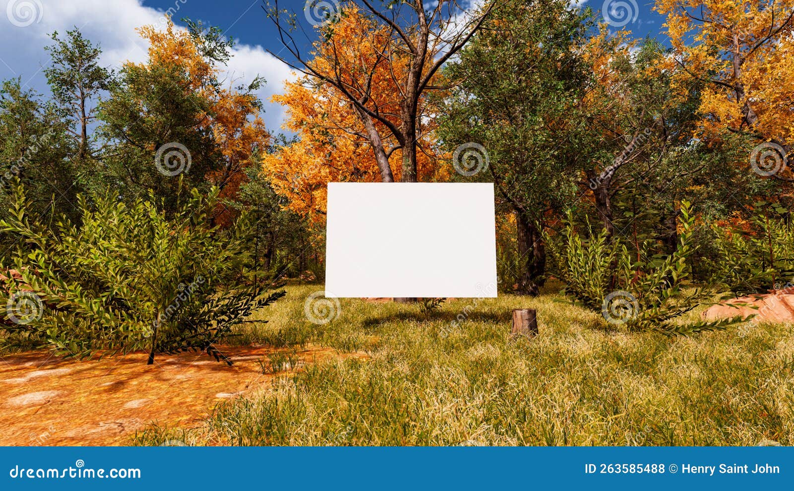 Canva Mock Up with Environmental Background 3d Render Stock ...