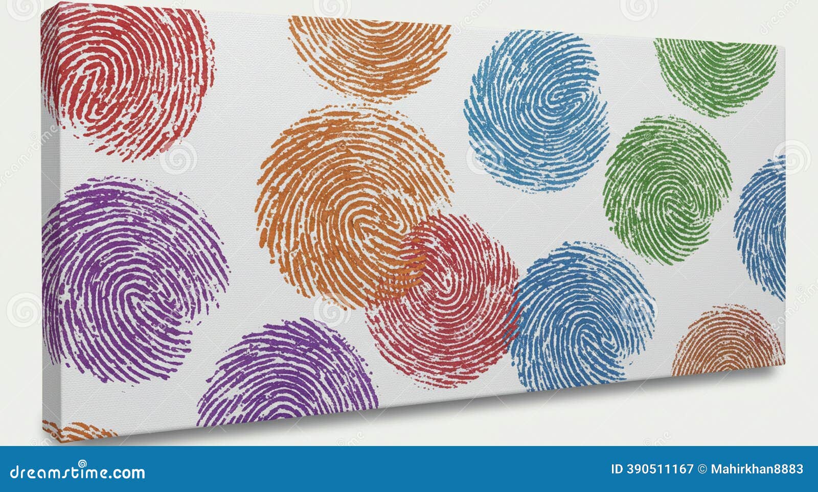Set Of Fingerprint Patterns, Clear Lines And Swirls. Human Thumbprint ...