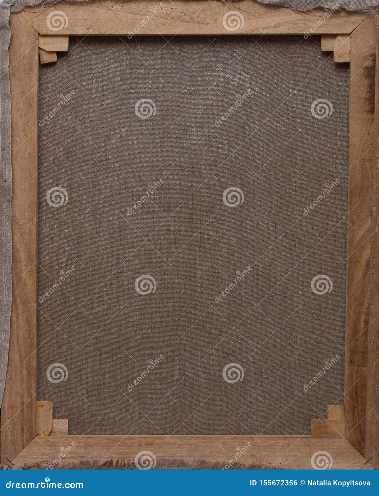 Canvas Back Side Brown Wooden Frame Stock Illustration - Illustration ...
