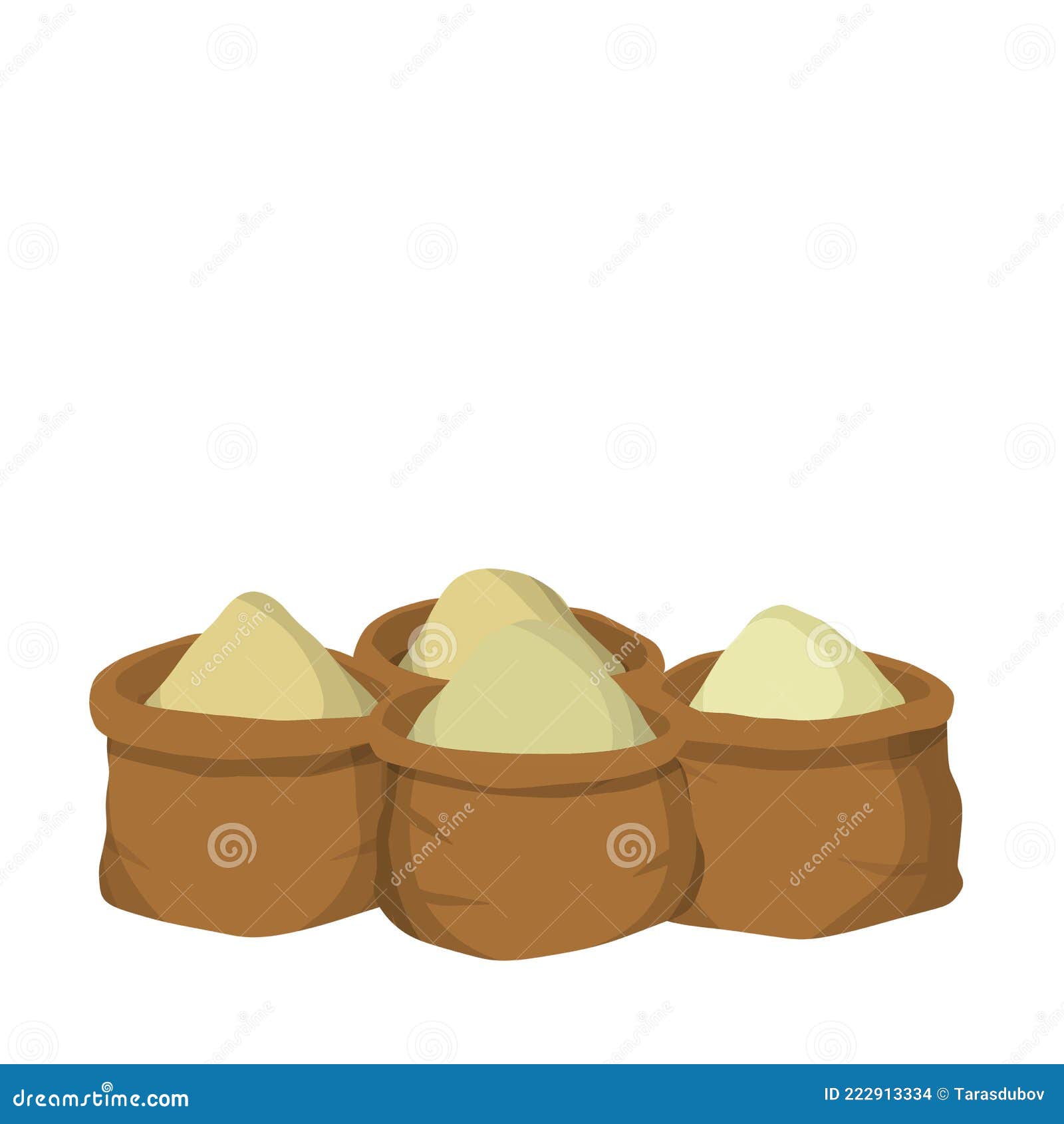 Canvas Burlap Bag. Cartoon Flat Illustration Stock Vector ...