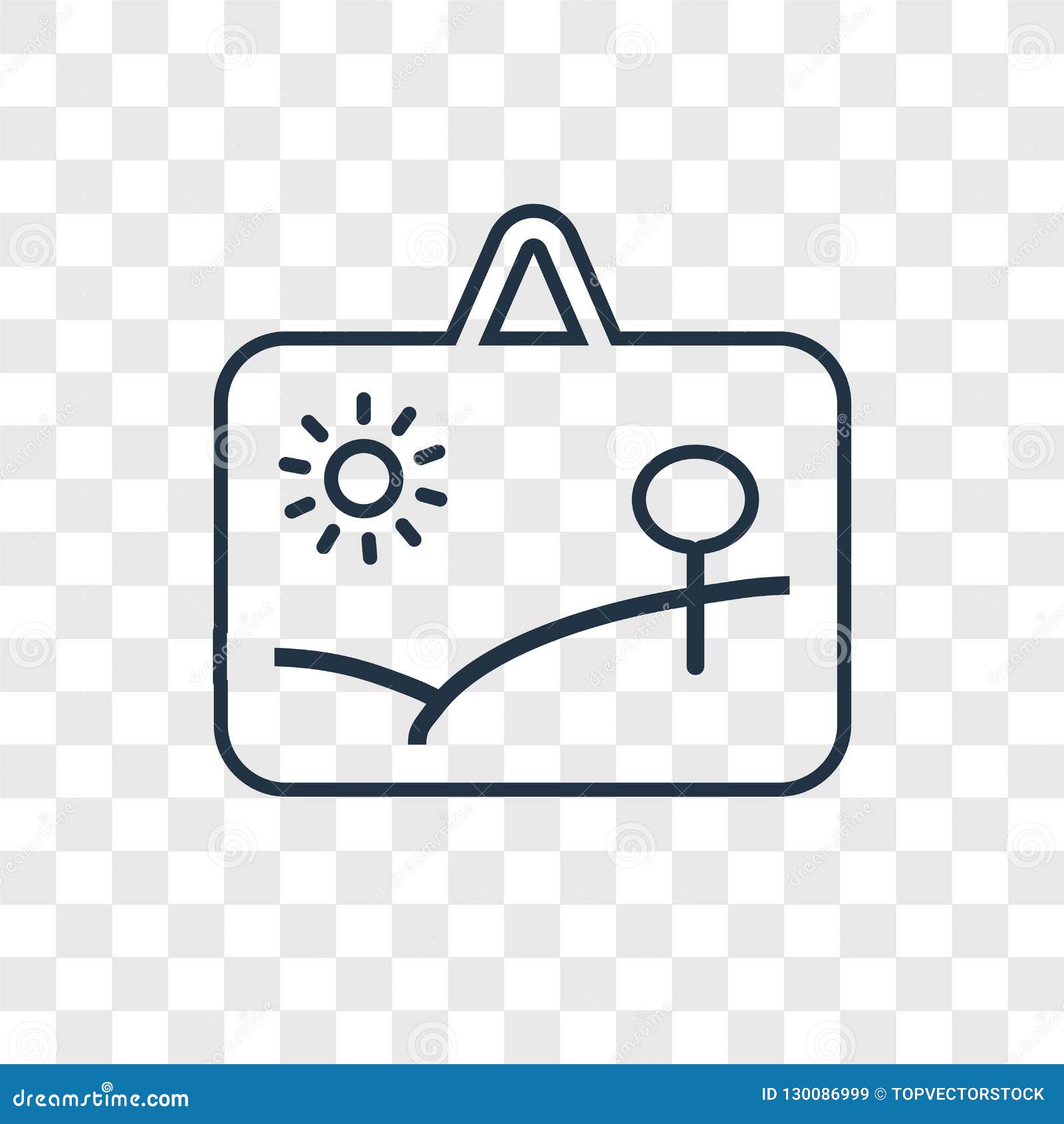 Canvas Concept Vector Linear Icon Isolated on Transparent Background ...