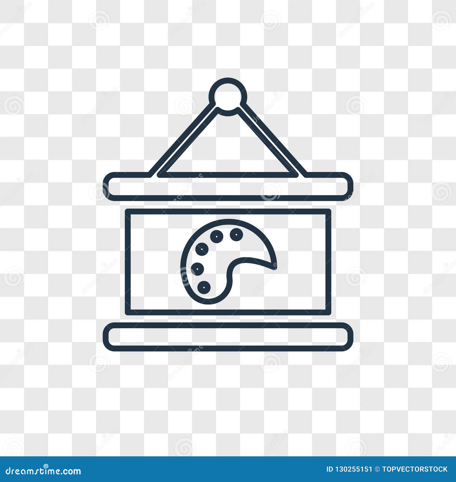 Canvas Concept Vector Linear Icon Isolated on Transparent Background ...