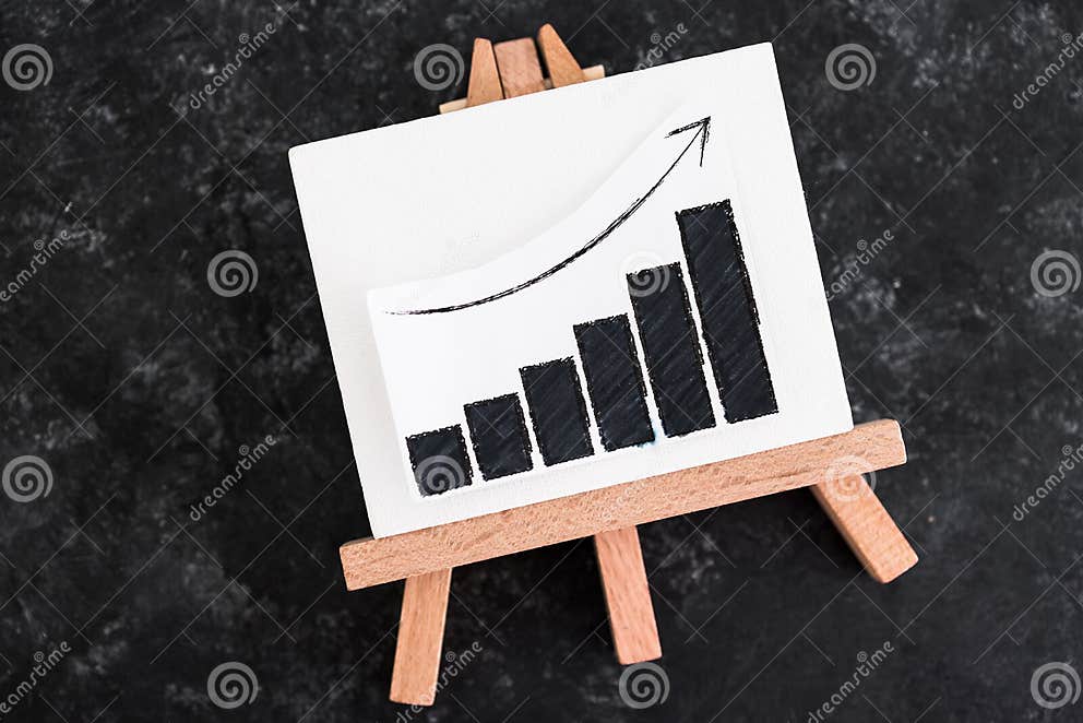 Canvas with Graph Showing Prices Increasing, Cost of Living Going Up ... Canvas with Graph Showing Prices Increasing, Cost of Living Going Up ...