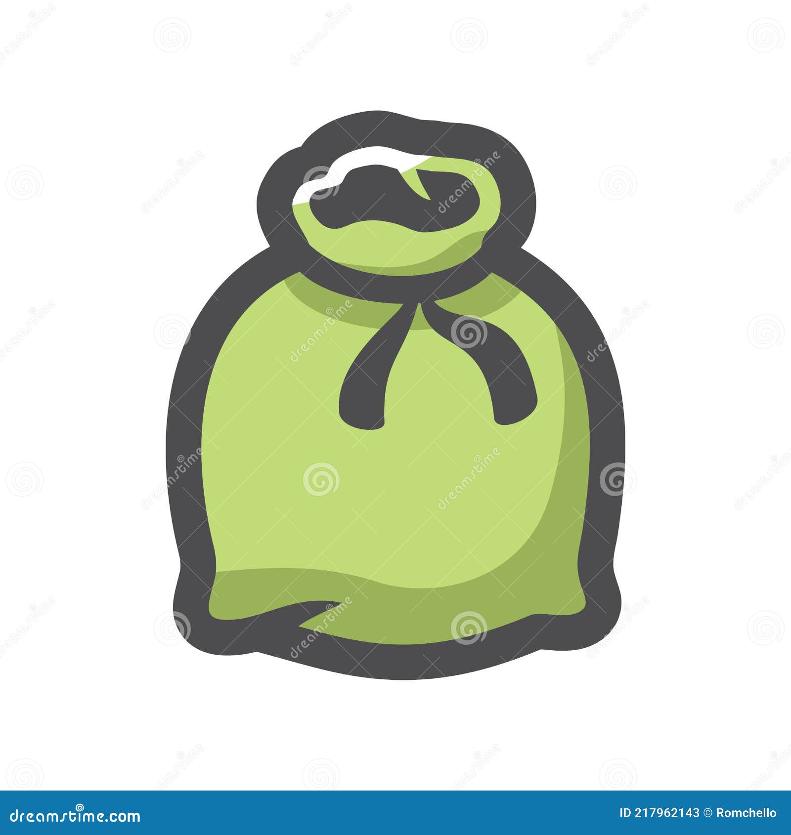 Canvas Green Sack Vector Icon Cartoon Illustration. Stock Vector ...