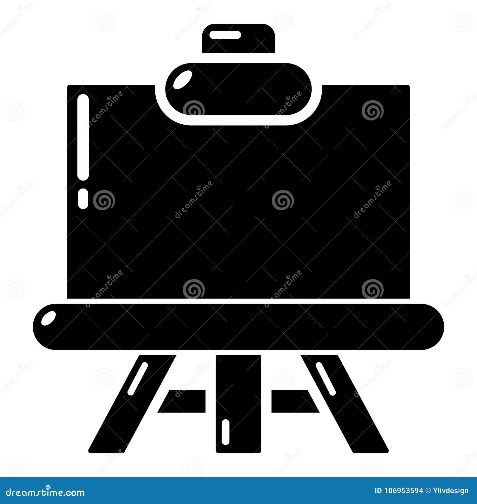 Canvas Icon, Simple Black Style Stock Vector - Illustration of artwork ...