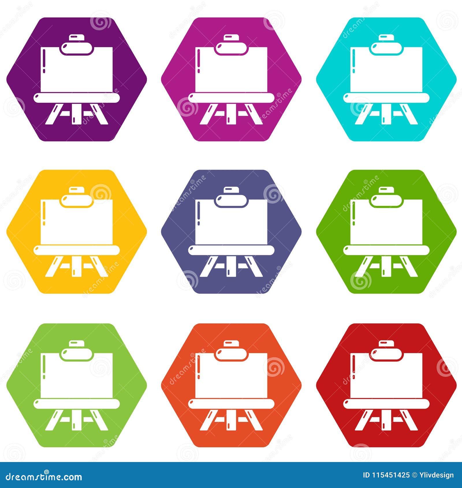 Canvas icons set 9 vector stock vector. Illustration of object - 115451425