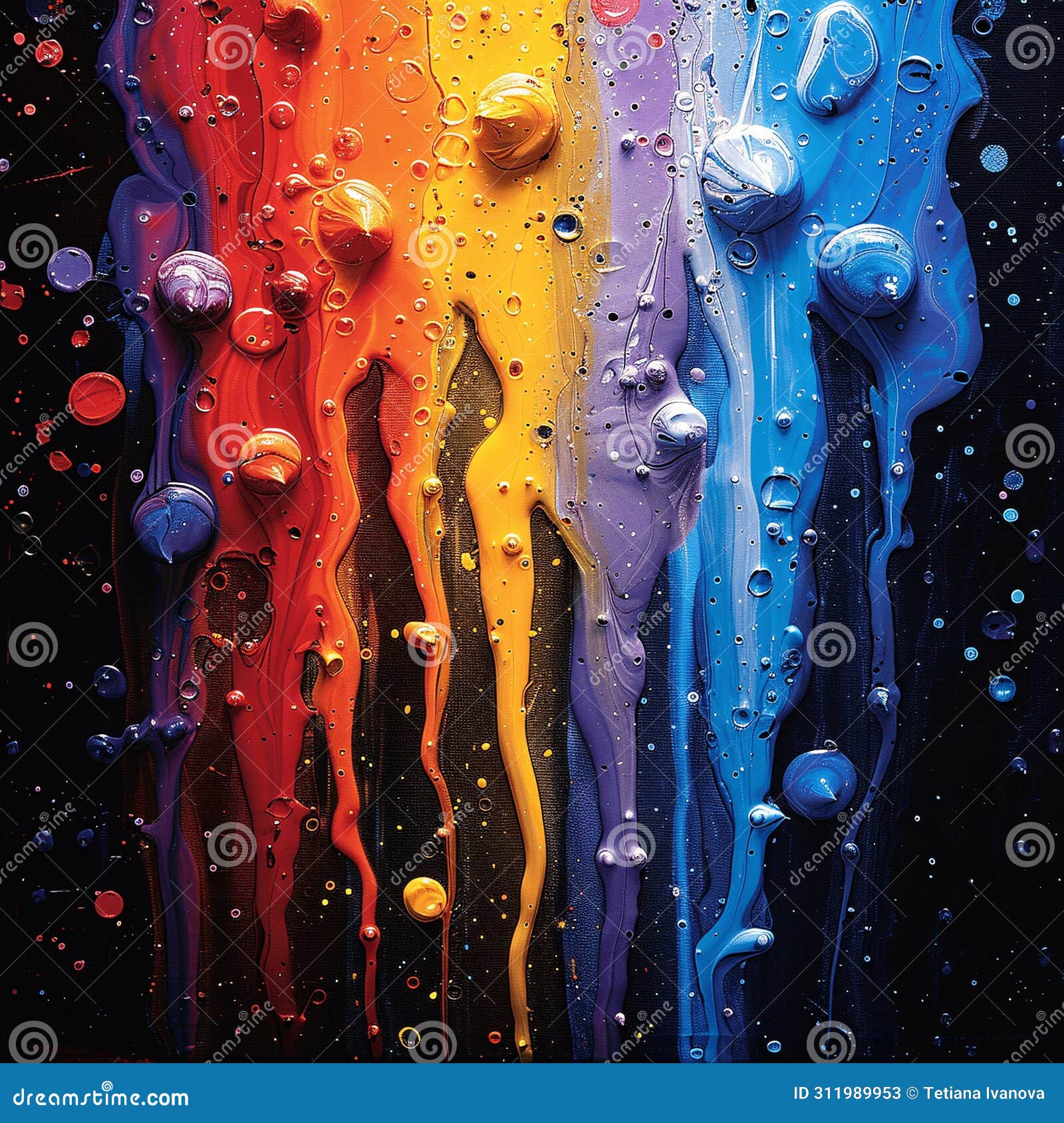 Canvas Showcasing the Beauty of Splattered Paint. Stock Illustration ...