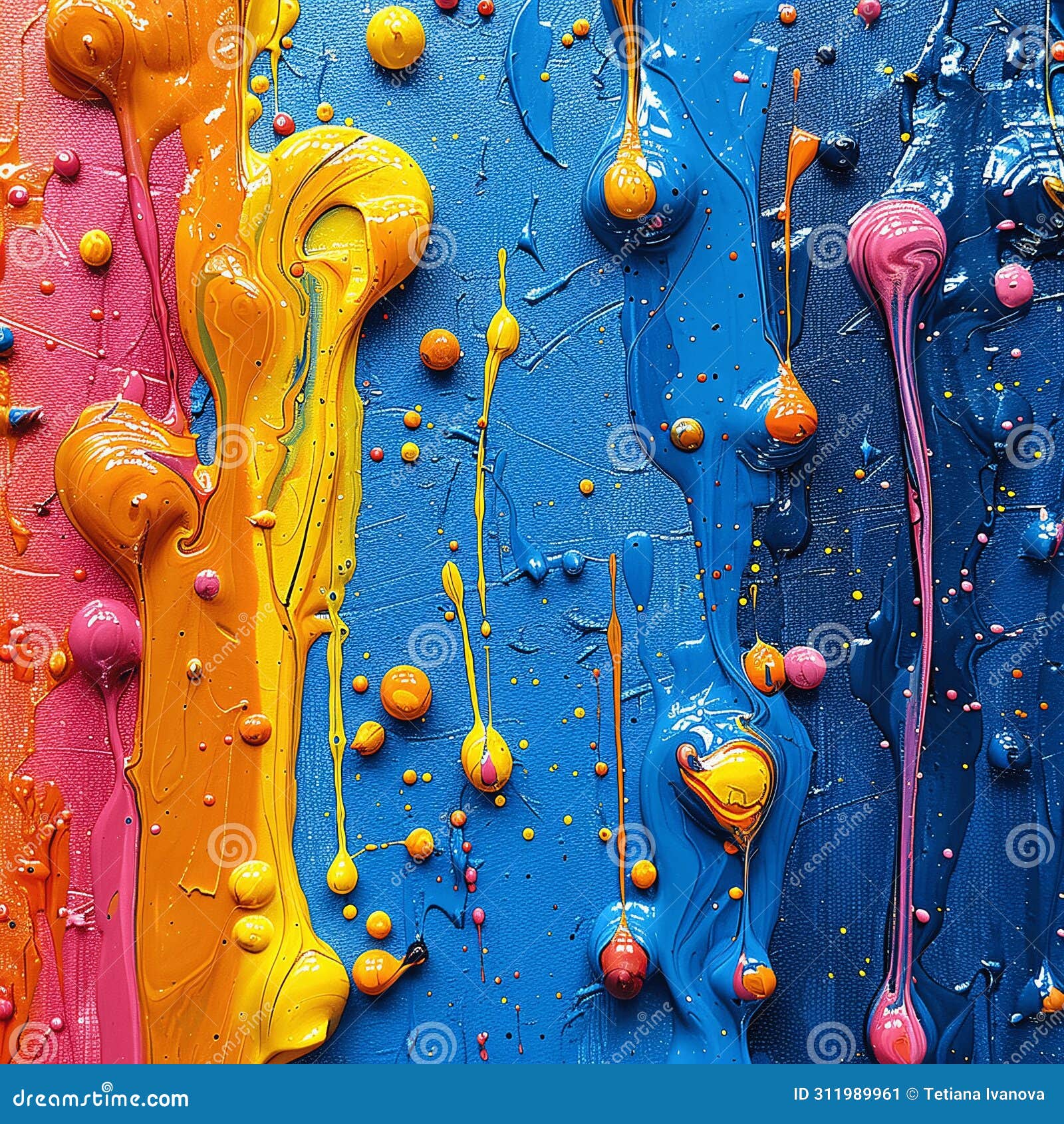 Artful Blend of Colors in a Splatter Paint Masterpiece. Stock ...