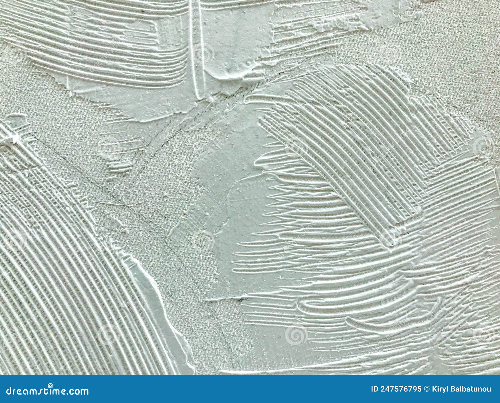 The Canvas is Painted with White Paint. Brush Strokes on Canvas. White ...