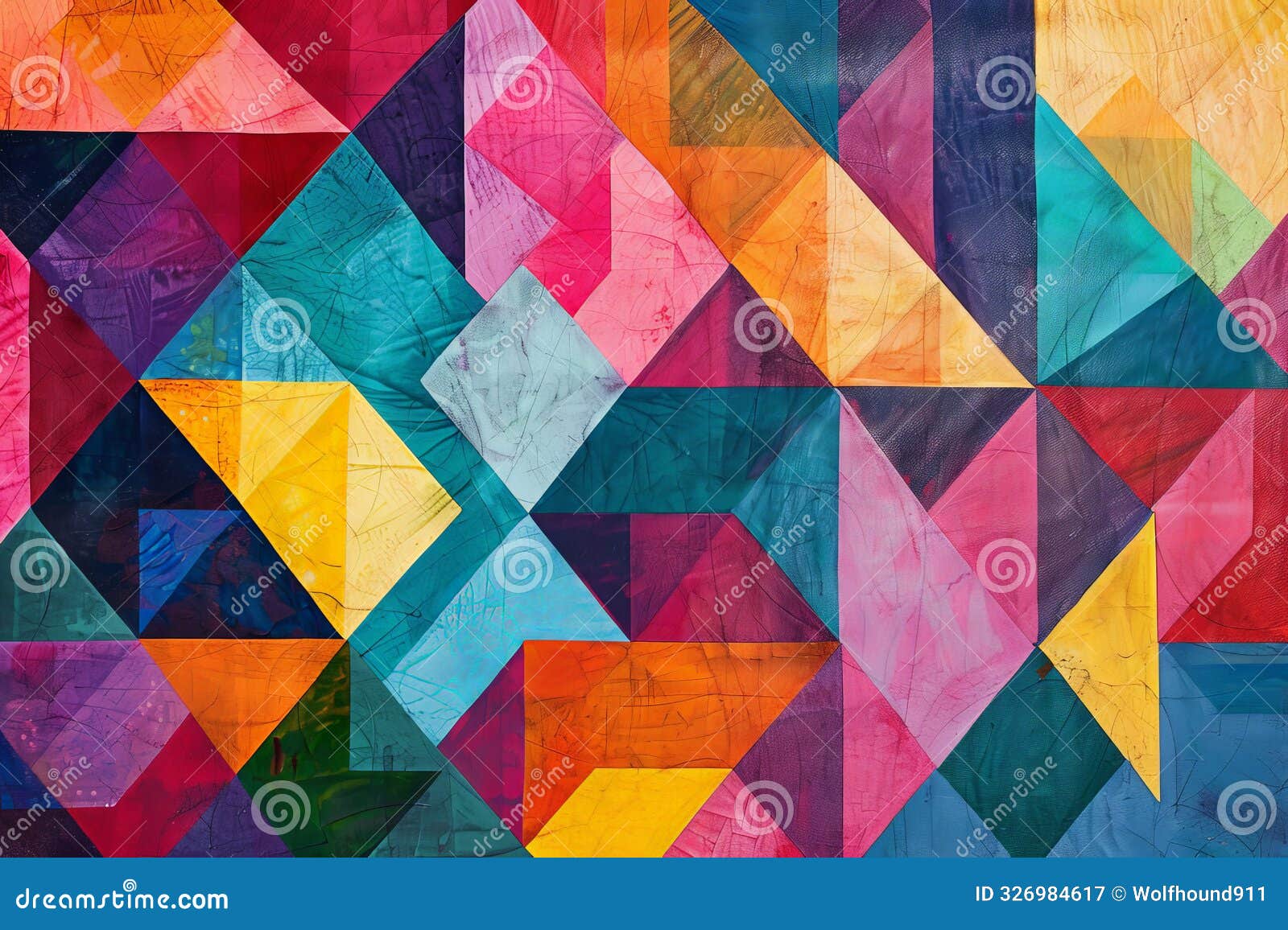 Canvas Poster with Colorful Geometric Tessellations, Featuring ...