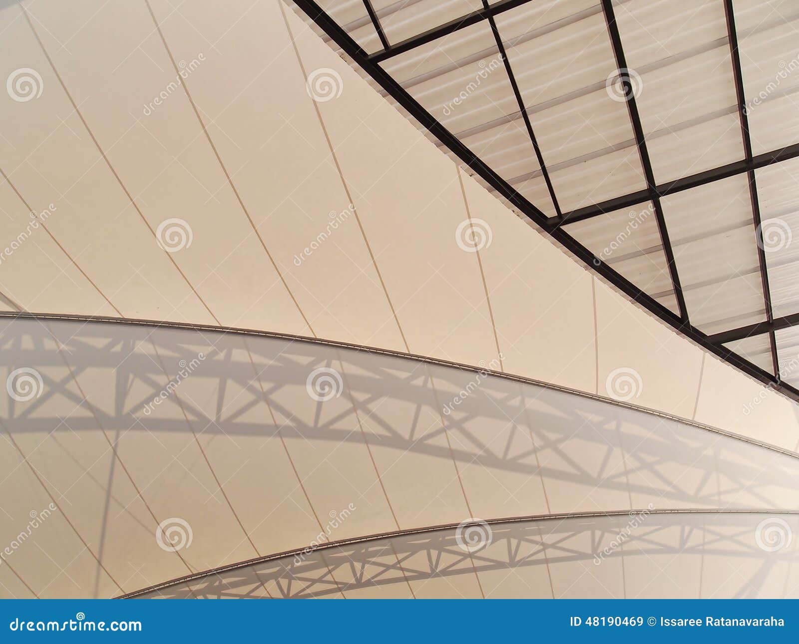 Canvas roof stock image. Image of light, curved, striped - 48190469