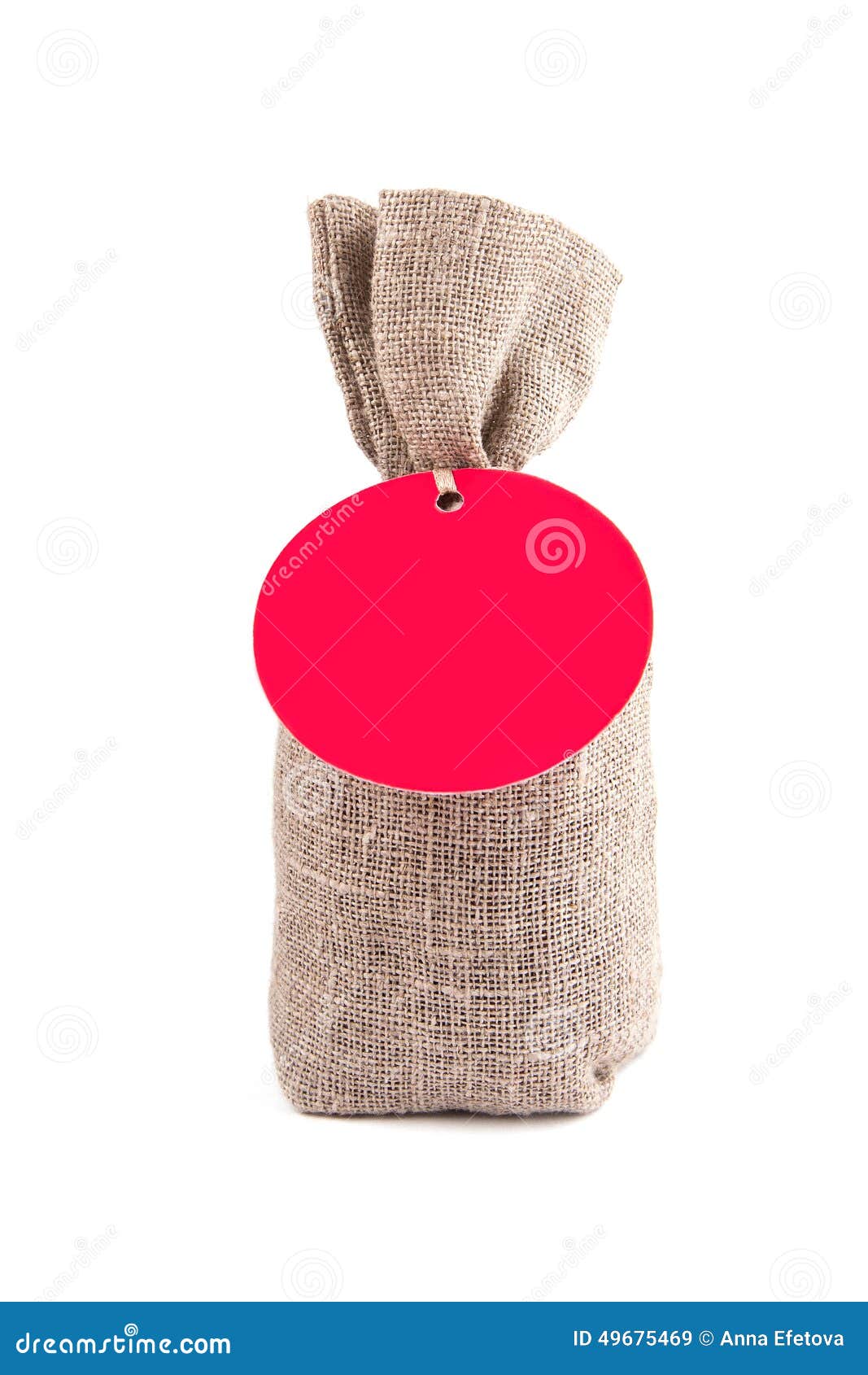 Canvas Sack with Blank Label Stock Image - Image of retro, fiber: 49675469
