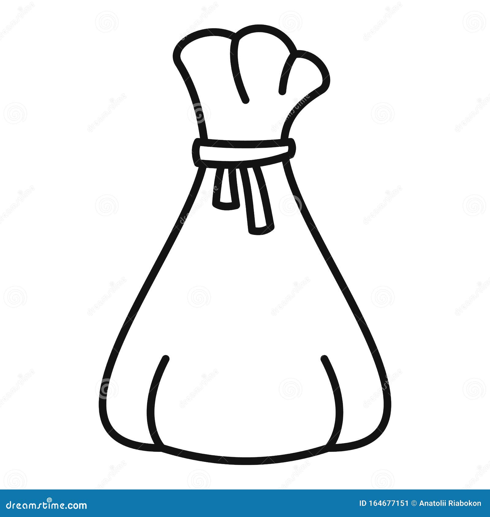 Canvas Sack Icon, Outline Style Stock Vector - Illustration of black ...