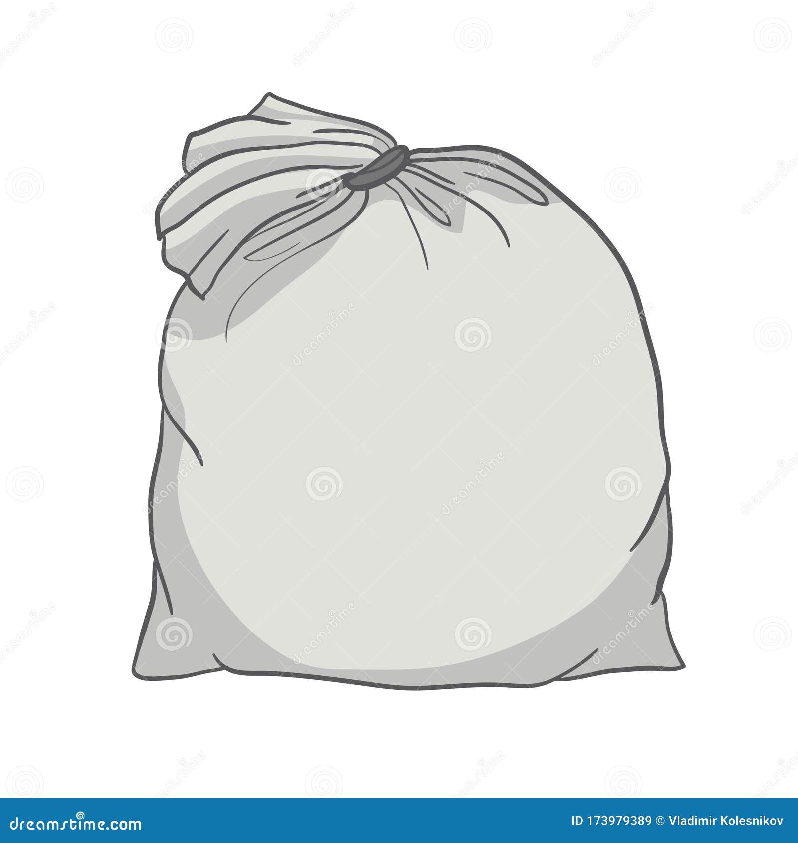 Canvas Sack Vector. Canvas Bag. Illustration of a Canvas Sack. Set ...