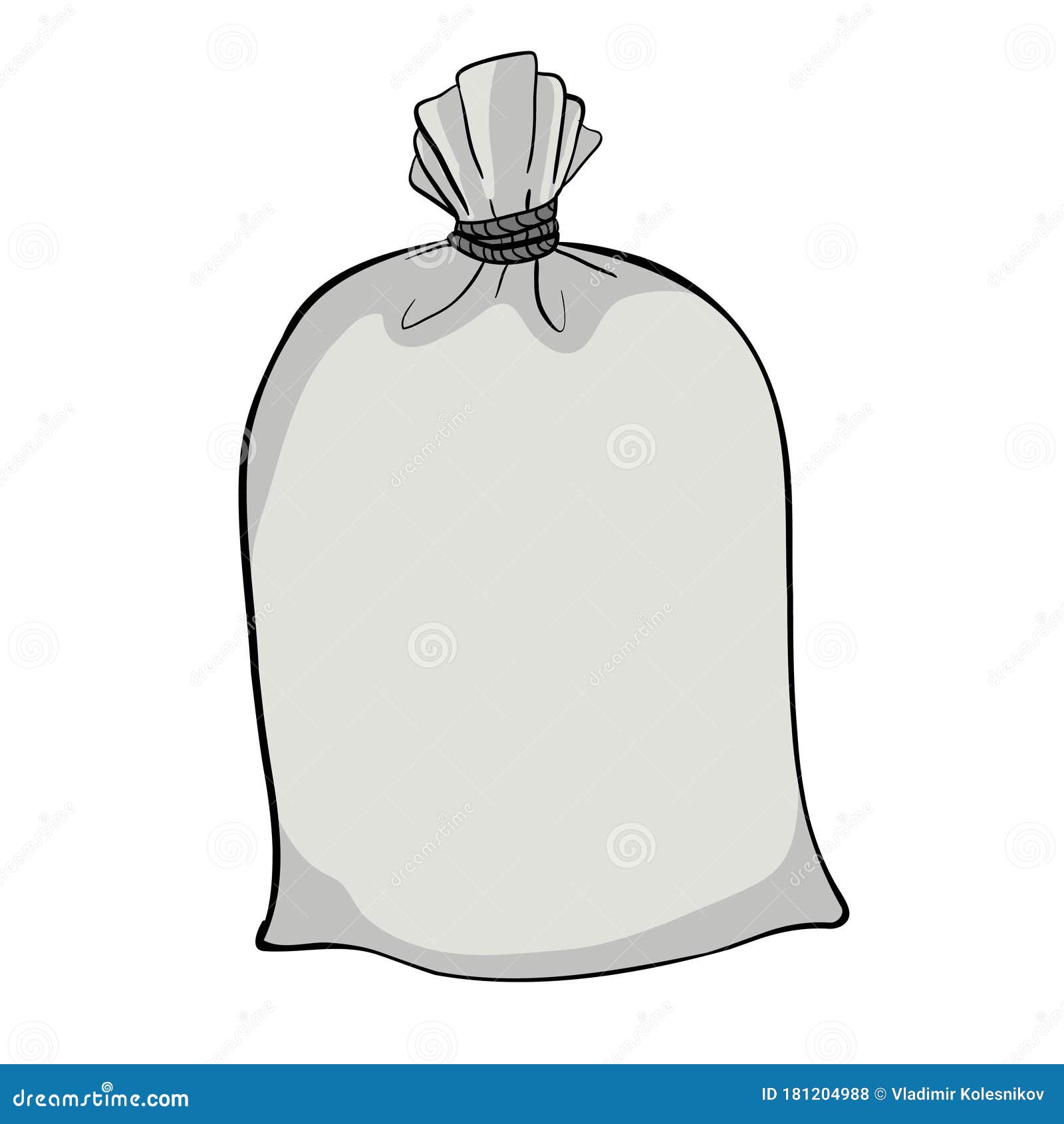 Canvas Sack Vector. Canvas Bag. Illustration of a Canvas Sack. Set ...