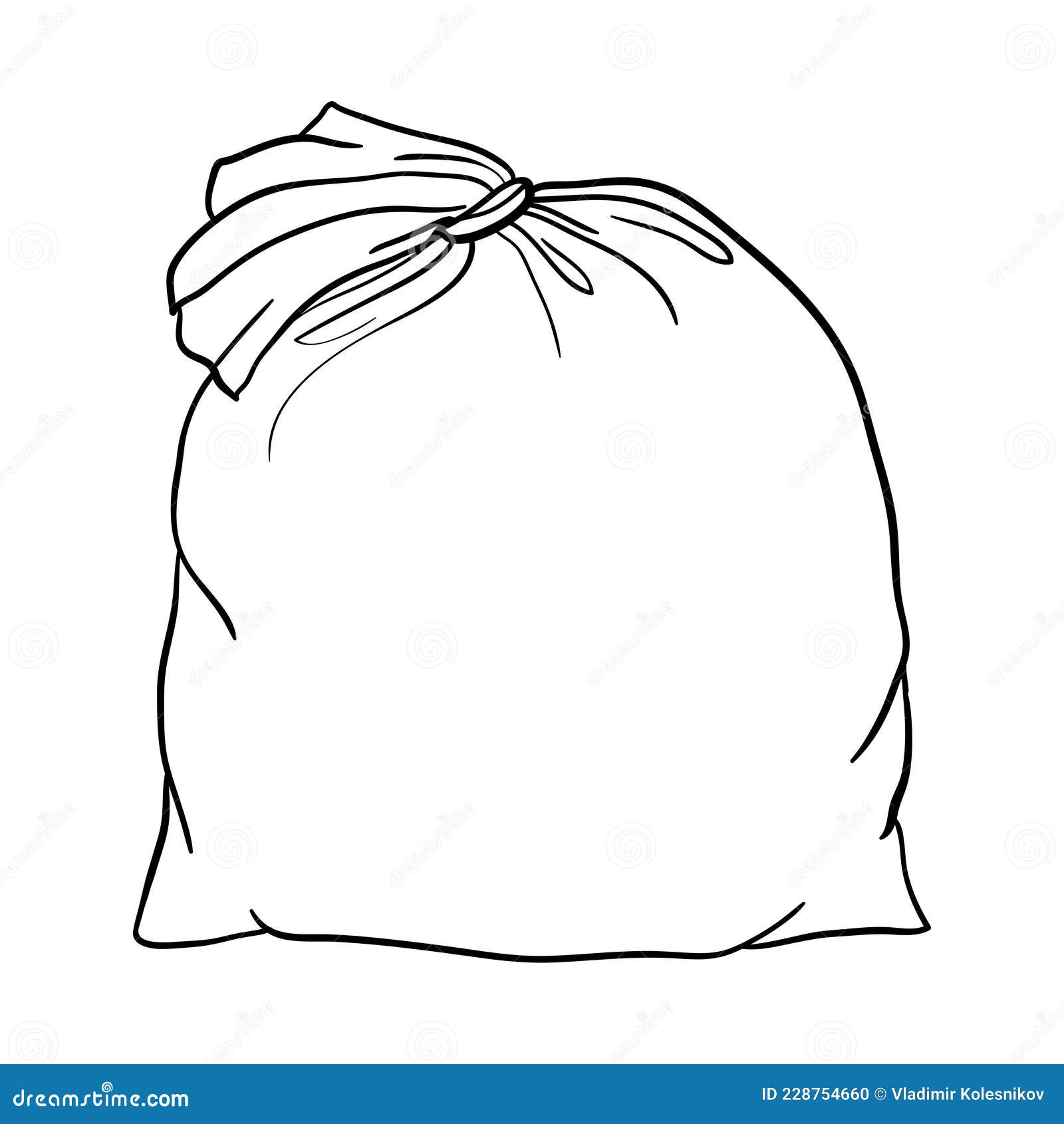 Canvas Sack Vector. Canvas Bag. Illustration of a Canvas Sack. Set ...