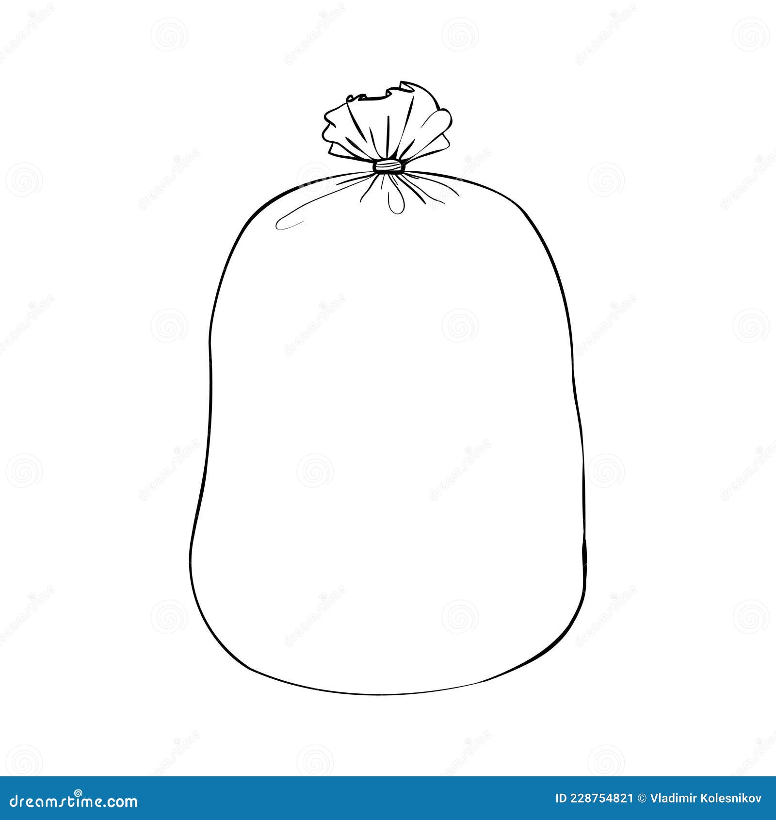 Canvas Sack Vector. Canvas Bag. Illustration of a Canvas Sack. Set ...
