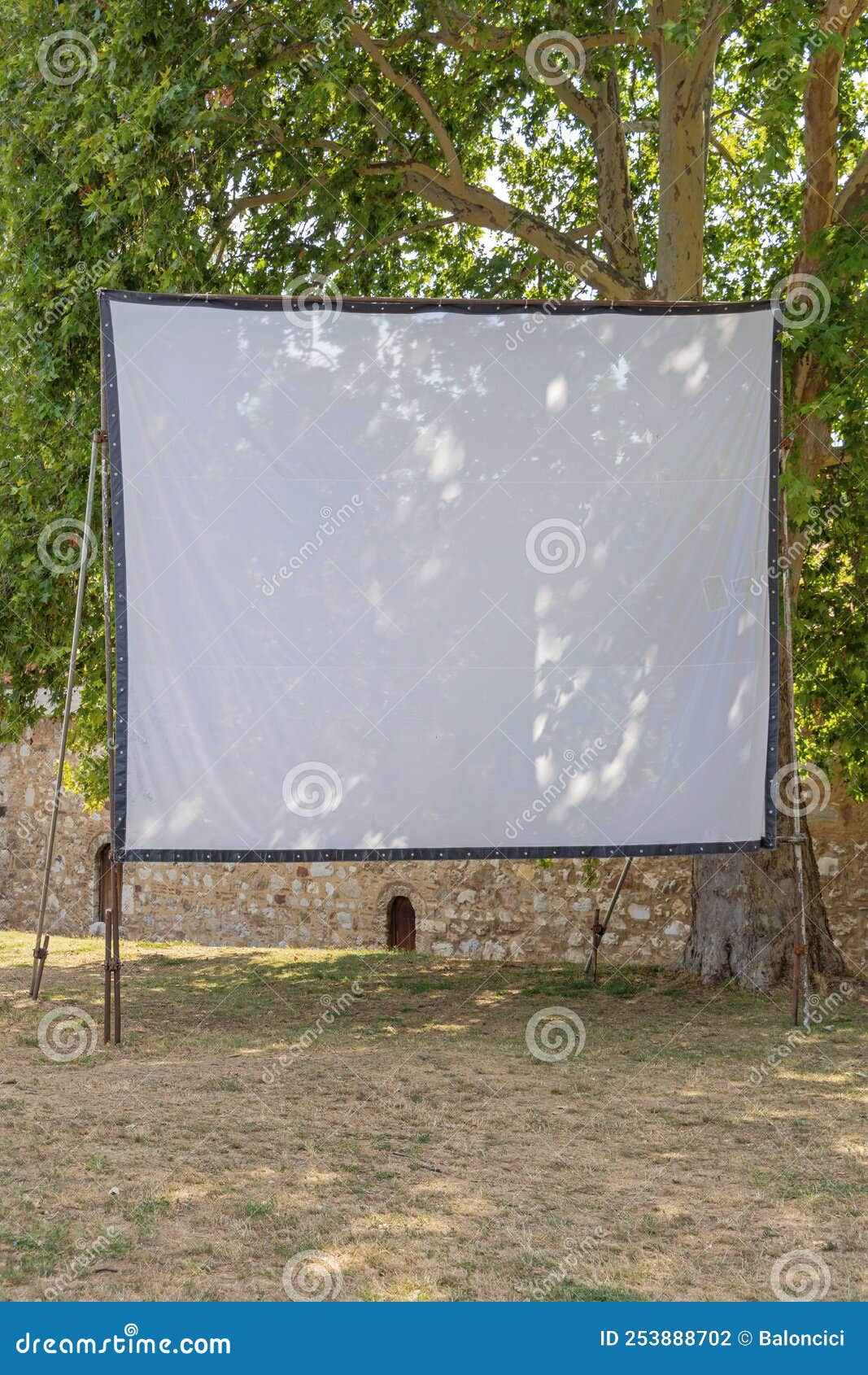 Canvas Screen Projector stock photo. Image of screen - 253888702