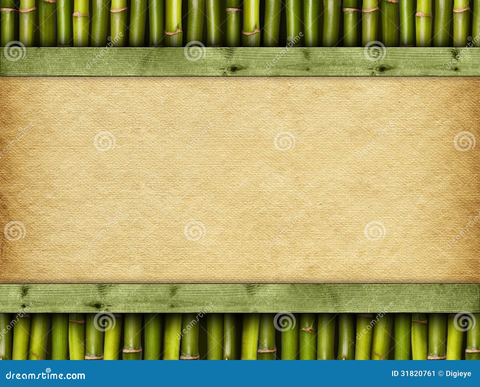 Canvas Sheet and Green Planks Stock Image - Image of texture, paper ...