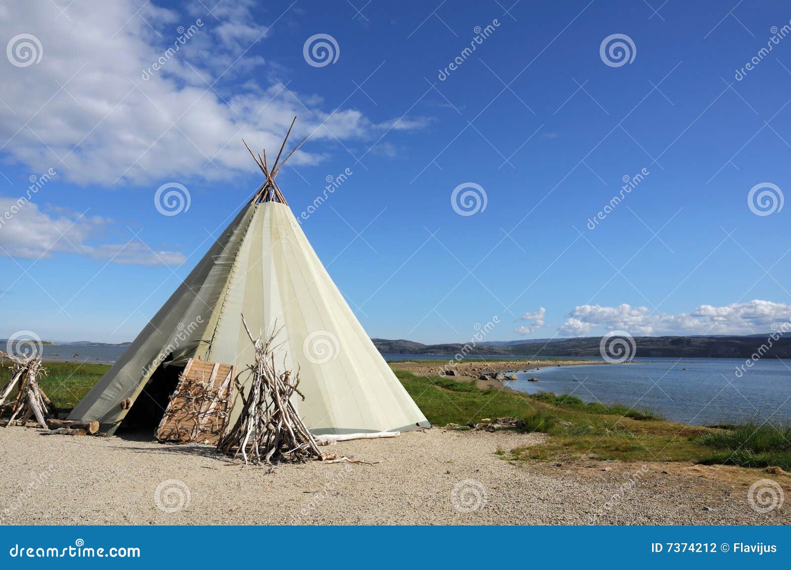 Canvas teepee stock photo. Image of indian, tent, outdoors - 7374212