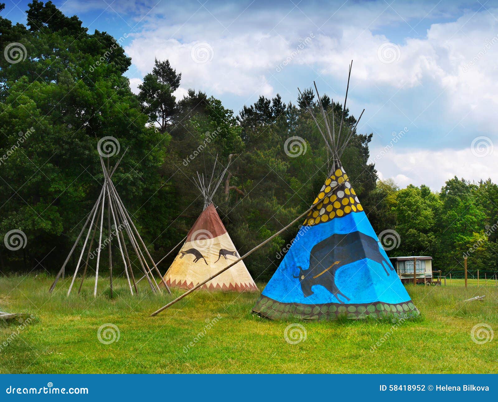 Canvas Teepee, Wigwam stock photo. Image of tradition - 58418952