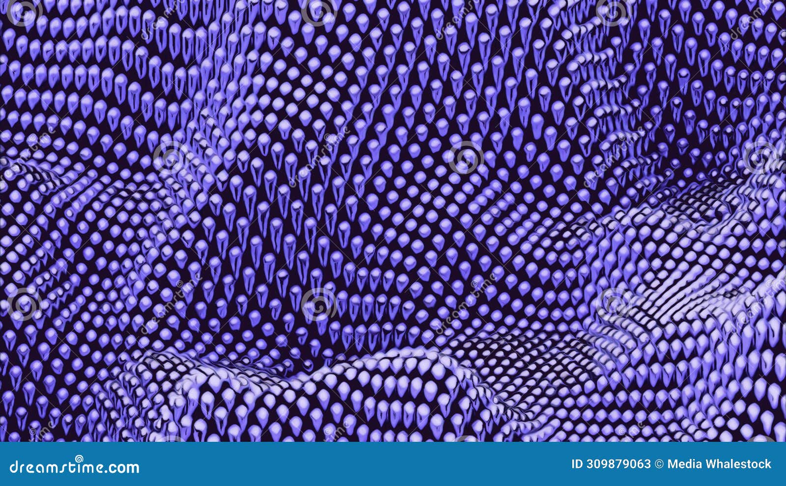 Canvas Waves of Small Spheres. Design. 3d Metallic Glowing Beads Moving ...